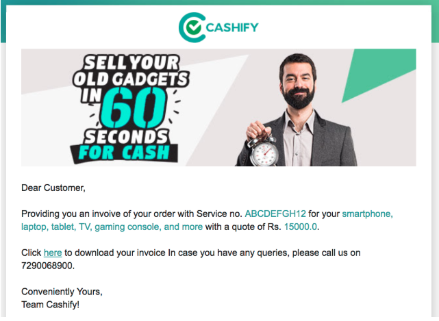 Will I be provided with a receipt by Cashify? | Cashify FAQs