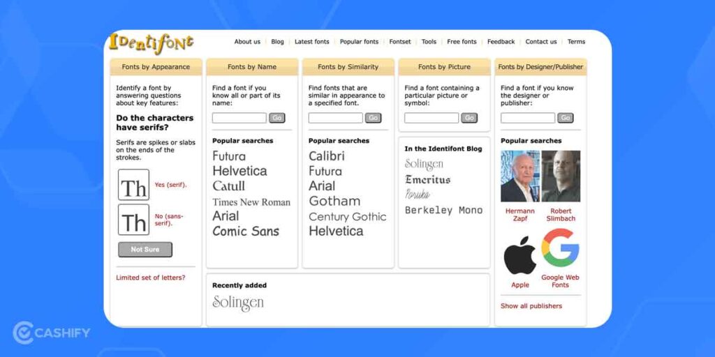How To Identify Fonts From Any Image, Website or Document | Cashify ...
