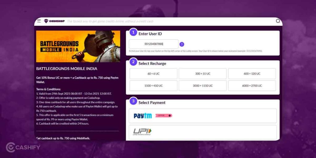 Codashop BGMI: How To Get UC For Cheap In BGMI? | Cashify Blog