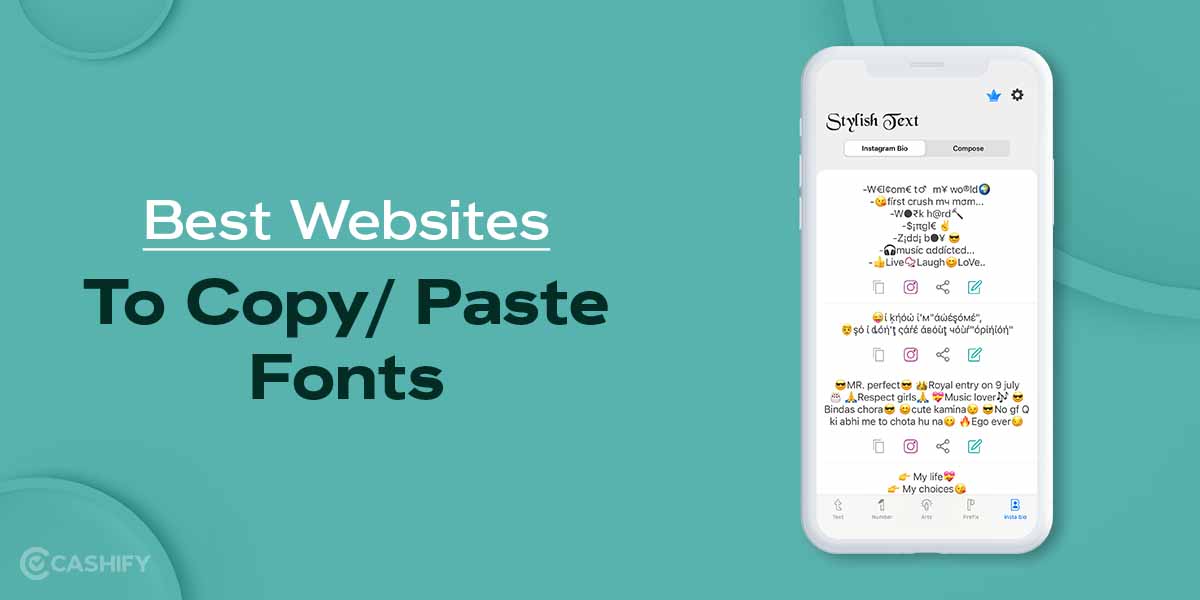 5 Best Free Websites To Copy/ Paste Fonts December 2025 | Cashify Blog