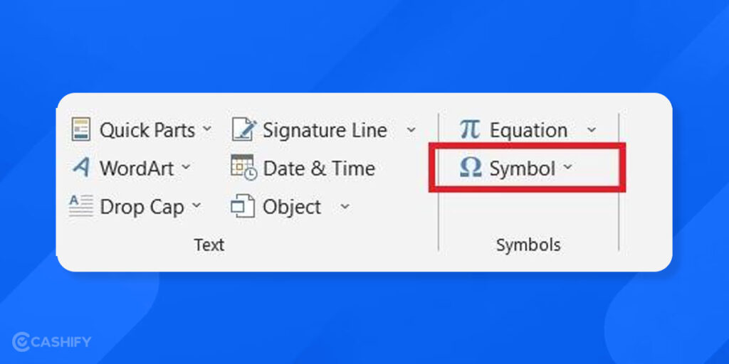 How To Add Symbols In MS Word | Cashify Blog