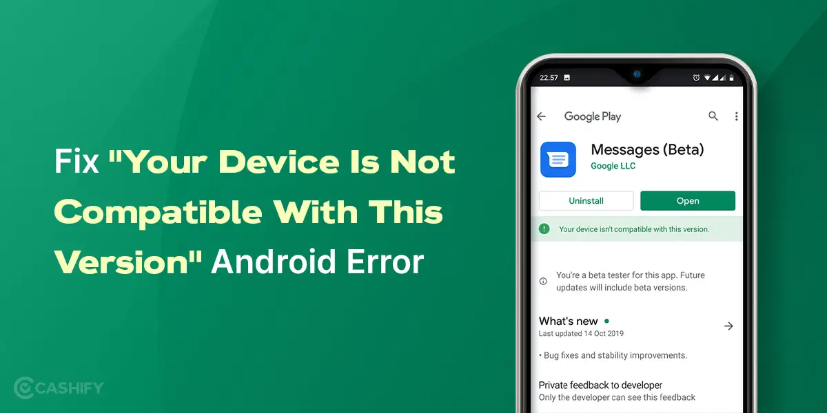 Easy Fix For "Your Device Is Not Compatible With This Version" On ...